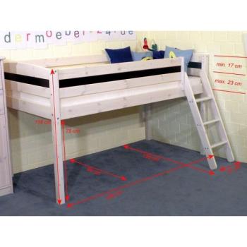 Flexa Thuka Trendy Spielbett Schrägl., weiß/pink - 359
