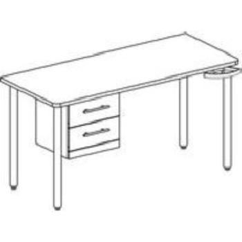 Flexa Thuka Trendy Schreibtisch 2 Schübe Abschliessbar, weiß - 199